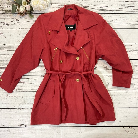 Utex | Jackets & Coats | Utex Vintage Belted Double Breasted Rain Coat ...
